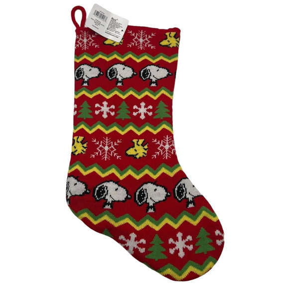 Peanuts | Holiday | Christmas Stocking 8 Peanuts Snoopy Woodstock Red ...